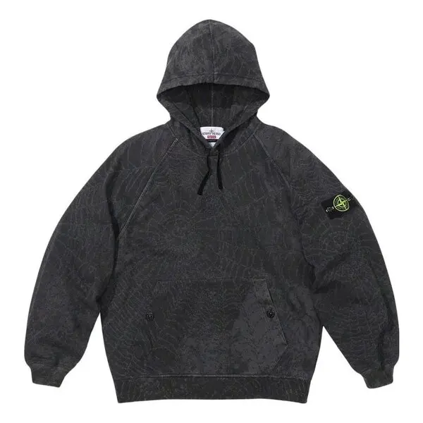 Supreme X Stone Island Fw23 Week10 Hoodie - Black