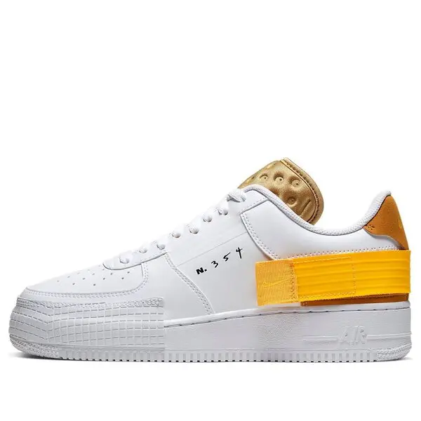 Nike Force 1 Type 'gold Suede - Gold/yellow/white