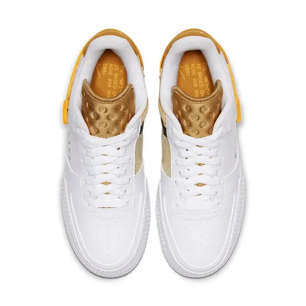 Nike Force 1 Type 'gold Suede - Gold/yellow/white