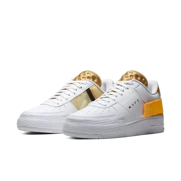 Nike Force 1 Type 'gold Suede - Gold/yellow/white