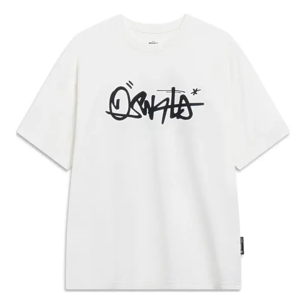 LI-NING X Disney Graphic T-shirt 'white Black - White/black