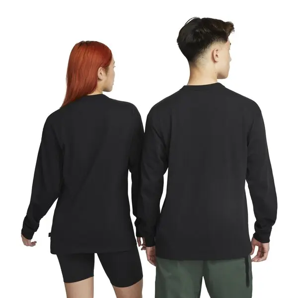 Nike Premium Essentials Solid Color Long Sleeve Pullover - Black