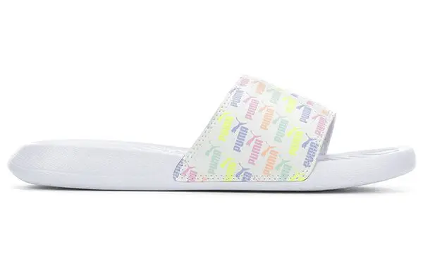 PUMA Popcat Mini Logo Slides - White