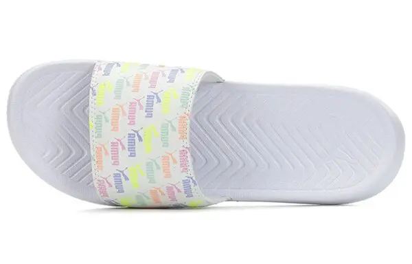 PUMA Popcat Mini Logo Slides - White