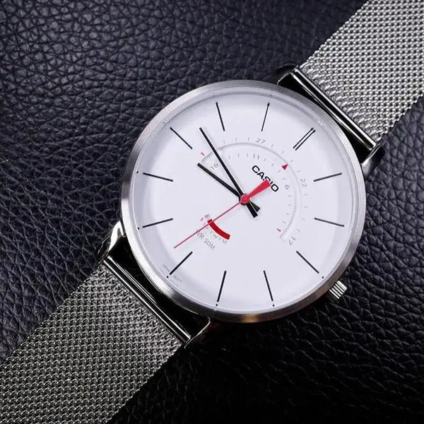 Casio Analog Quartz Watch With Mesh Strap