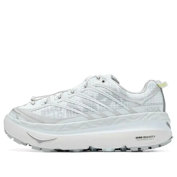 Hoka One One Mafate Origins Trail Running Shoes - White/gray
