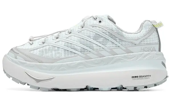 Hoka One One Mafate Origins Trail Running Shoes - White/gray