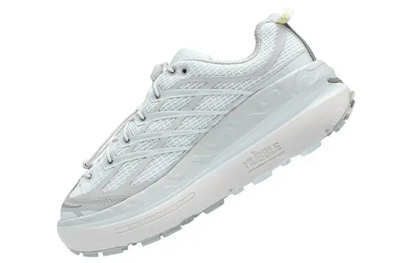 Hoka One One Mafate Origins Trail Running Shoes - White/gray