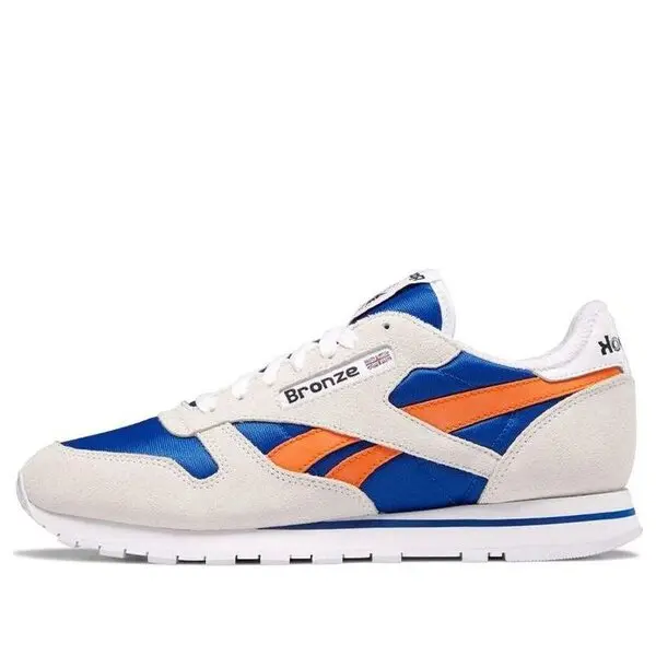 REEBOK Bronze 56k X Classic Leather Sneakers - White/blue/orange