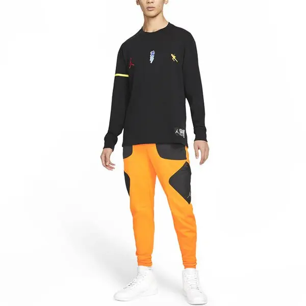 JORDAN X Naruto Uzumaki Zion 1 Sweatpants 'orange