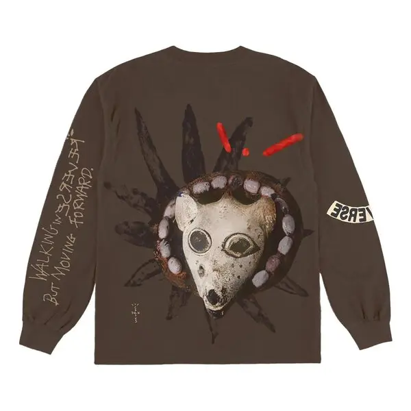 TRAVIS SCOTT Reverse Jack Long Sleeve T-shirt - Brown