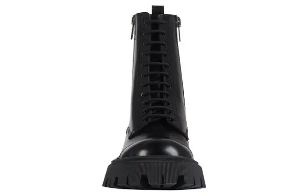 Balenciaga Small Cowhide Lace-up Martin Boots - Black