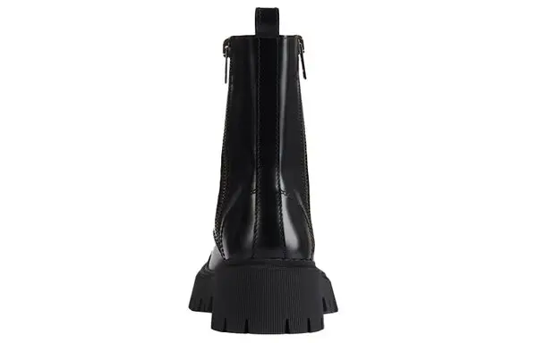 Balenciaga Small Cowhide Lace-up Martin Boots - Black