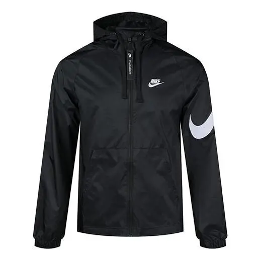 Nike Swoosh Full-zip Hooded Jacket - Black
