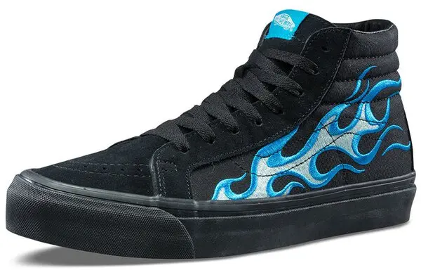 VANS Wtaps X Sk8-hi Lx Flame Embroidered High Top Sneakers - Blue
