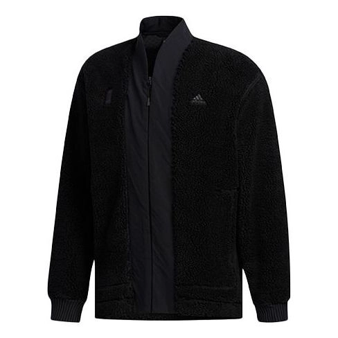 Adidas Splicing Polar Fleece Zip-up Jacket - Black