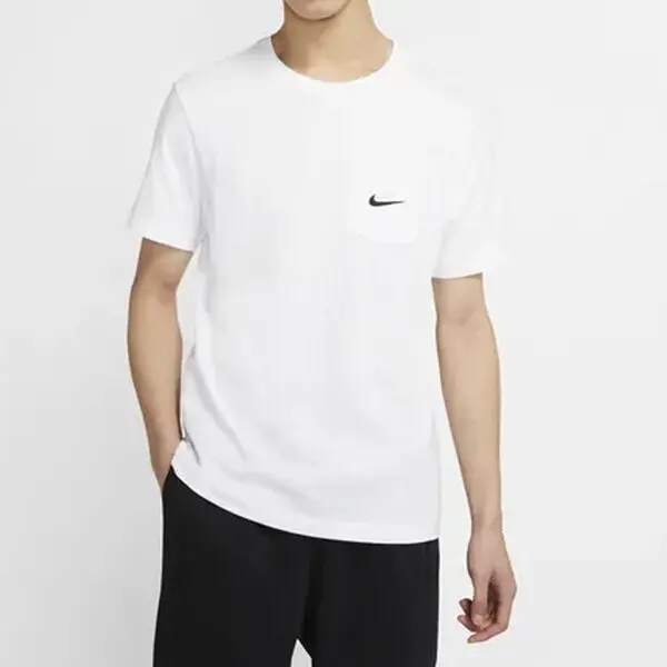 Nike Pocket Air Logo Solid Color Short Sleeve T-shirt - White