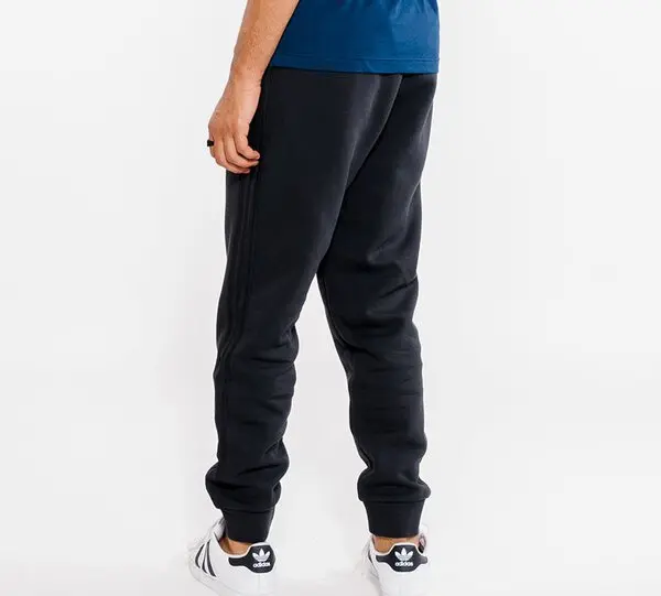 Adidas Classic Logo Drawstring Fleece Lined Sports Pants - Black
