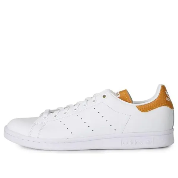 Adidas Stan Smith Low Top Sneakers With Snakeskin Detail - White