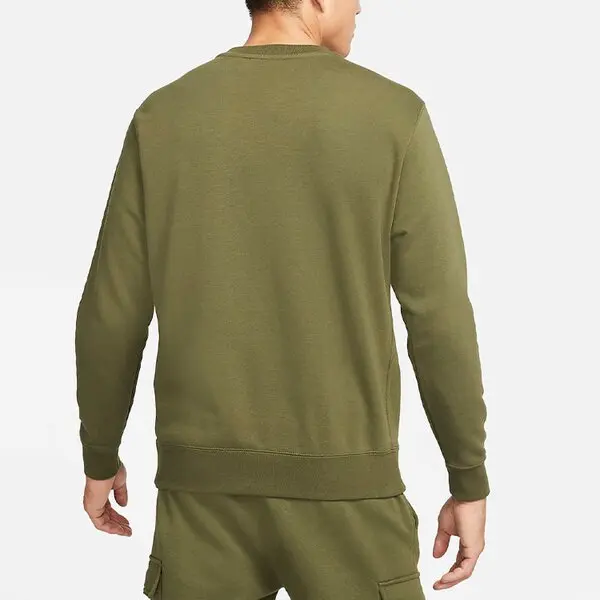 Nike Club French Terry Logo Sweatshirt 'olive Khaki - Default Color