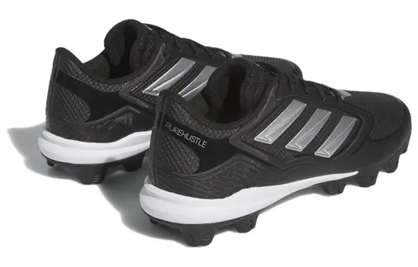 Adidas Purehustle 3 Md Athletic Shoes - Core Black/silver Metallic