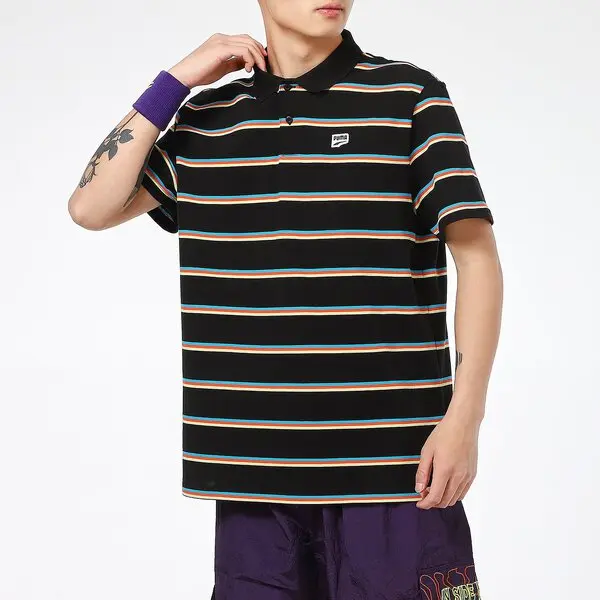 PUMA Downtown Stripe Polo Tee Shirt