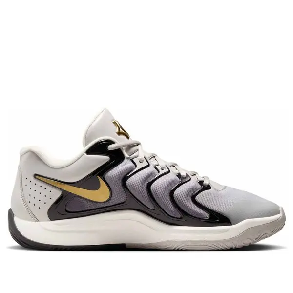 Nike Kd "light Iron Ore" Athletic Sneakers - Light Iron Ore/metallic Gold