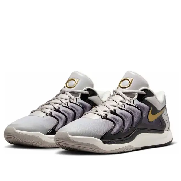 Nike Kd "light Iron Ore" Athletic Sneakers - Light Iron Ore/metallic Gold