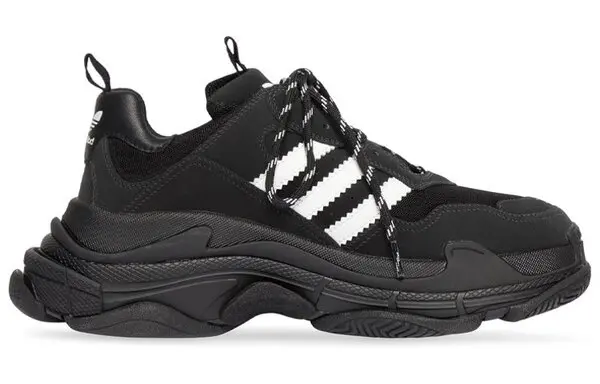 Balenciaga Adidas X Triple S Sneaker - Black/white