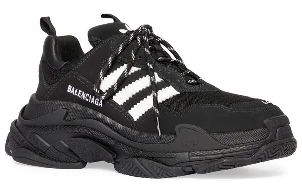 Balenciaga Adidas X Triple S Sneaker - Black/white