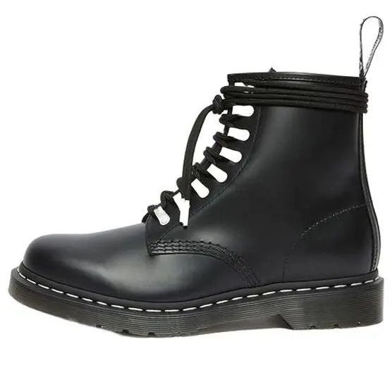 Dr. Martens 1460 Contrast Hardware Lace Up Leather Boots - Black