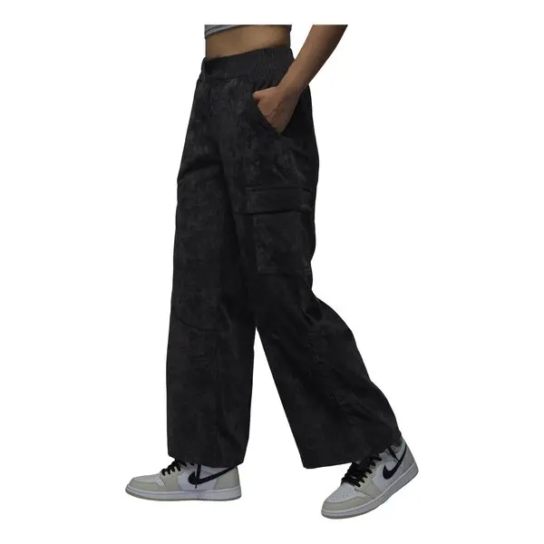 JORDAN Corduroy Cargo Pants - Black