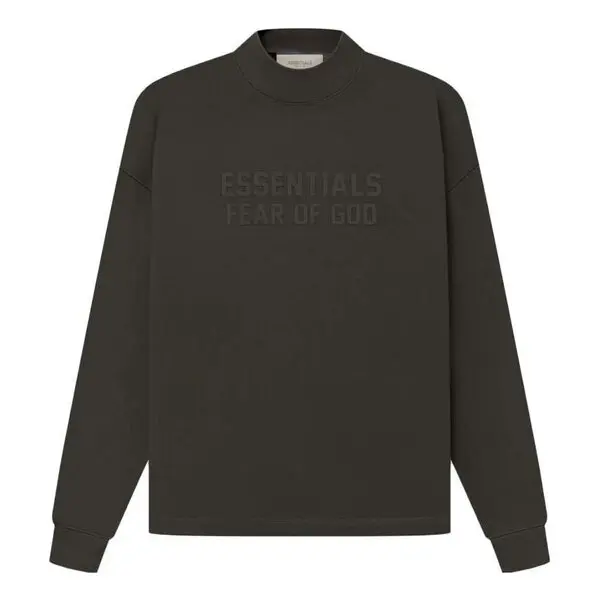 Fear Of God Ss23 Relaxed Crewneck Logo Sweater 'off-black - Black/grey