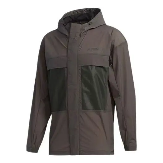 Adidas Hooded Jacket - Dark Brown