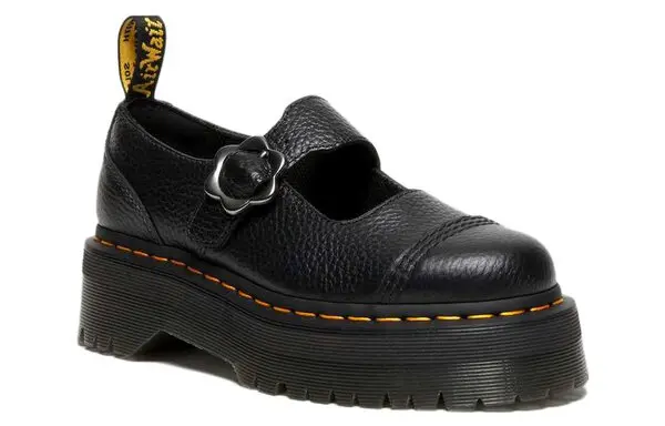 Dr. Martens Addina Flower Buckle Mary Jane Platform Shoes