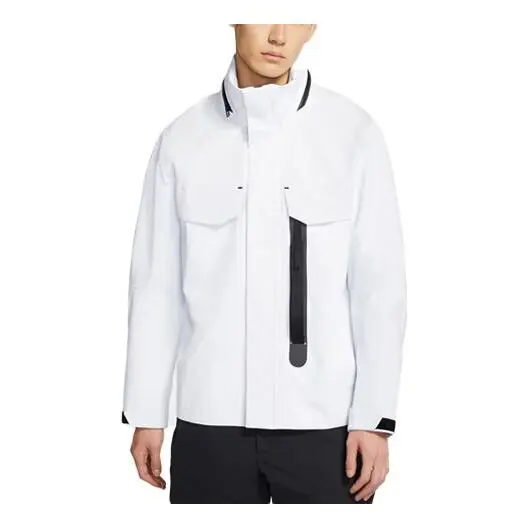 Nike Tech Pack Contrast Sports Hooded Jacket - White