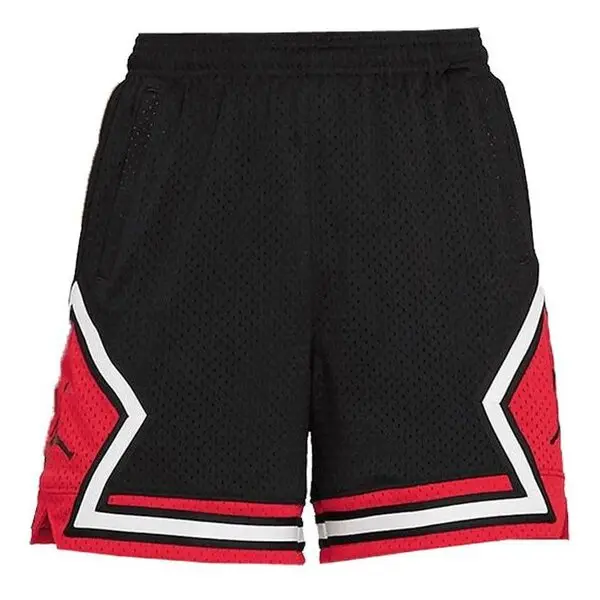 JORDAN Contrasting Colors Logo Printing Elastic Waistband Straight Shorts - Default Color