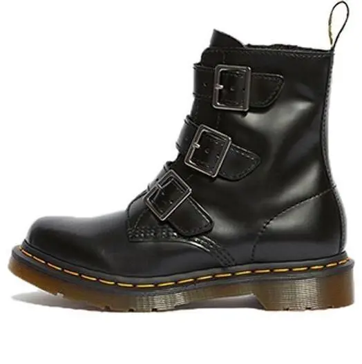 Dr. Martens Blake High Top Buckled Boots - Black