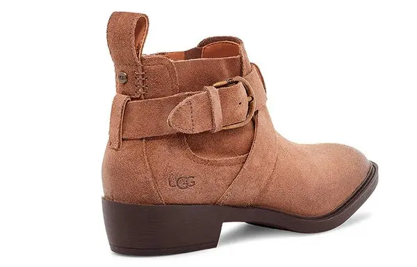 UGG Wylma Low Heel Ankle Boots - Brown