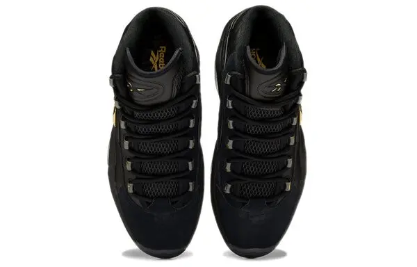 REEBOK Question Mid Lux High Top Sneakers - Black/gold