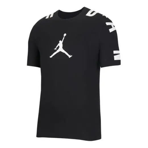 JORDAN Flying Casual Sports Short Sleeve T-shirt - Black