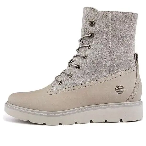 Timberland Auth Teddy Fleece Wide-fit Boots - White/beige