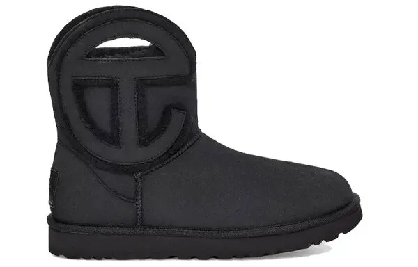 UGG Telfar X Logo Mini Cozy Soft Boot - Black