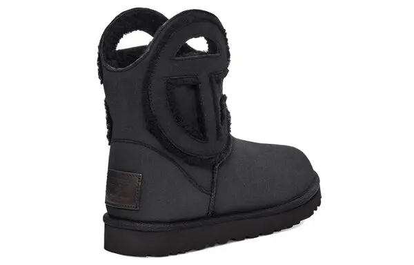UGG Telfar X Logo Mini Cozy Soft Boot - Black