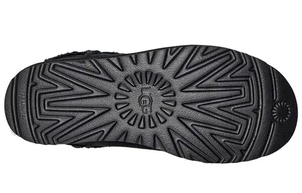 UGG Telfar X Logo Mini Cozy Soft Boot - Black