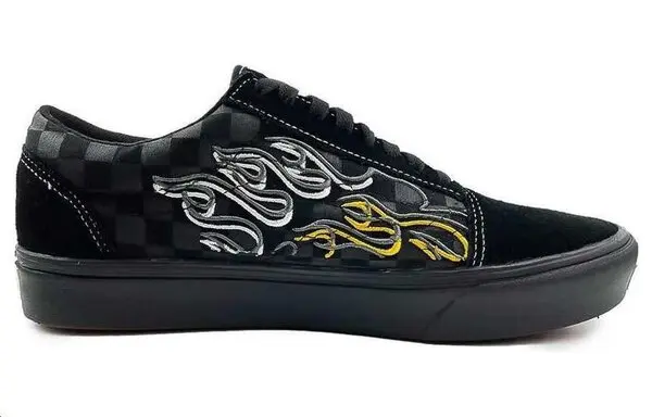 VANS Comfycush Old Skool Sneakers With Flame Embellishments