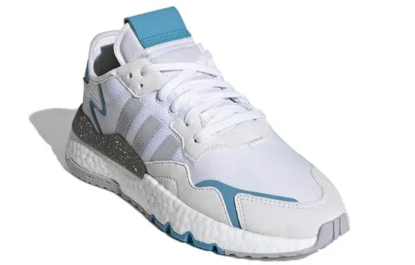Adidas Originals Nite Jogger Lace-up Sneakers - White/blue