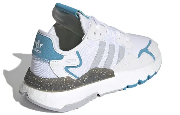 Adidas Originals Nite Jogger Lace-up Sneakers - White/blue