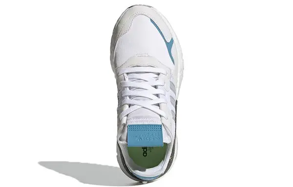 Adidas Originals Nite Jogger Lace-up Sneakers - White/blue