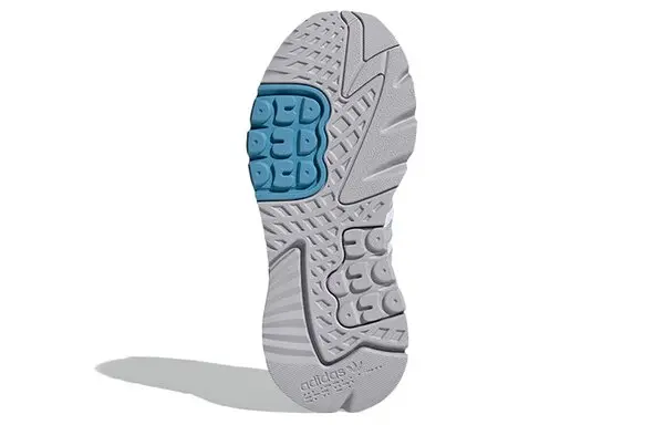 Adidas Originals Nite Jogger Lace-up Sneakers - White/blue